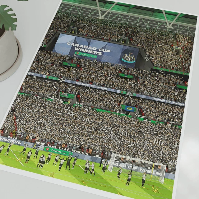 NEWCASTLE UNITED CARABAO Cup Final Champions 2025 Print NUFC League Cup ...