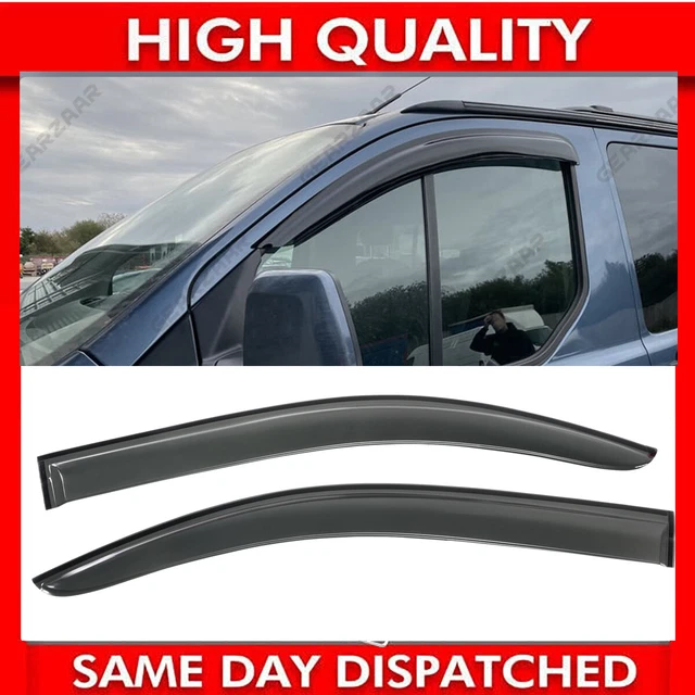 WIND RAIN SUN Smoke Guard Deflectors Front 2 Pcs For Ford Transit ...