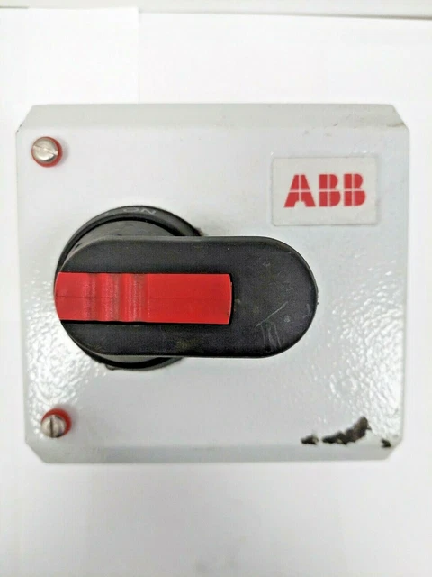ABB 20AMP ENCLOSED Loadbreak TPN Switch Disconnector ON/OFF Isolator ...