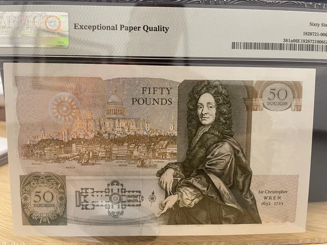 1981-88 GREAT BRITAIN Bank of England 50 Pounds P-381a PMG 66 Gem UNC "Wren" £324.95 - PicClick UK