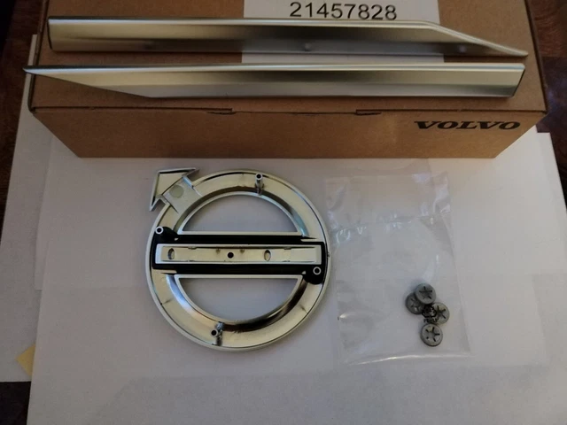VOLVO BUS EMBLEM Logo Badge Kit Satin Silver Finish Kit New Boxed ...