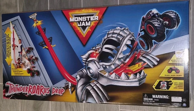 MONSTER JAM - Thunderroarus Drop Playset With Exclusive Monster Truck ...