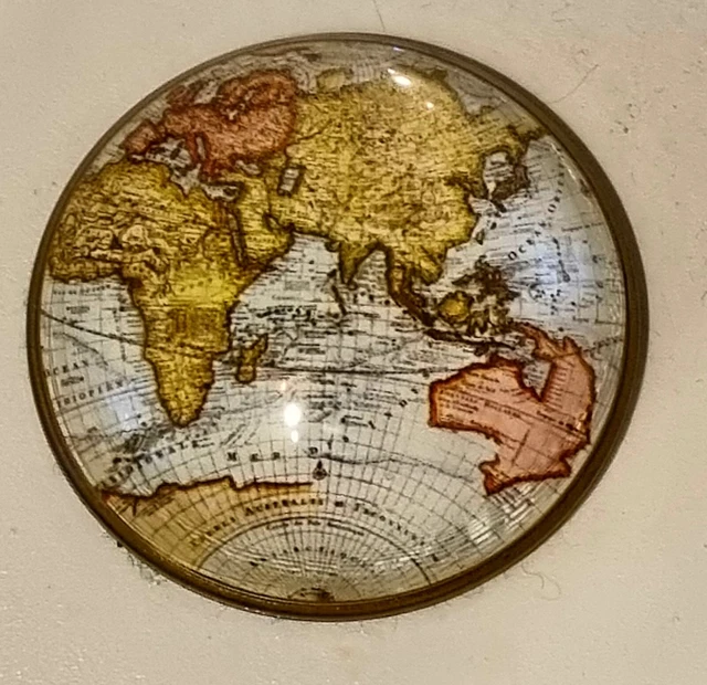 NIGEL PAIN WORLD Map Glass Dome Paperweight Vintage rare £14.99 ...
