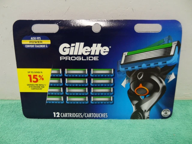 NEW GILLETTE PROGLIDE REFILL RAZOR BLADES 12 Cartridges $25.99 - PicClick