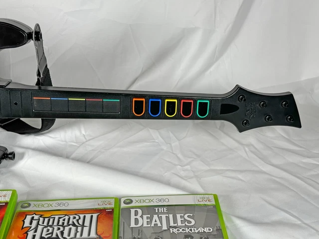 GUITAR HERO RED Octane Sunburst Wireless Controller with 5 Games - XBOX ...