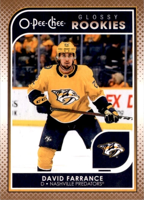2021-22 UPPER DECK O-Pee-Chee recrues brillantes David Farrance RC ...