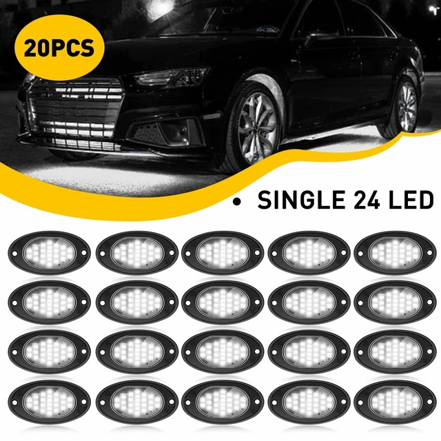 LAMPE LUMINEUSE LED blanche sous soubassement Rock Lights Trail Rig 20X ...