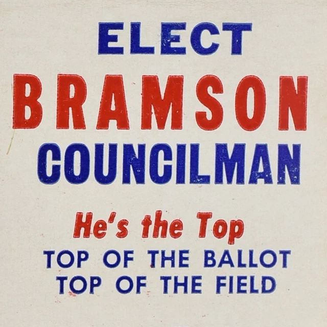 1970S DAVID H Bramson Councilman San Luis Obispo Council Candidate ...