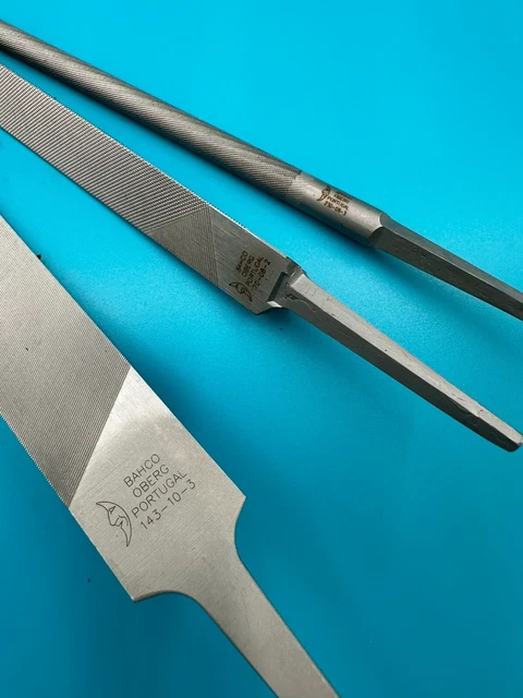 NEW BLUE-POINT ADJUSTABLE File Handle w/ BAHCO OBERG 3-Piece File Set ...