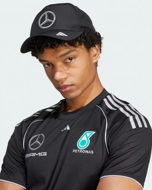 MERCEDES AMG ADIDAS Hat Cap Chapeau Unisex Noir Team Mechanics Trucker ...