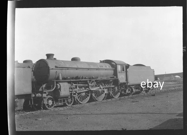ORIGINAL LARGER NEGATIVE OF BR LNER STEAM LOCO 61196 AT DONCASTER on 10 ...