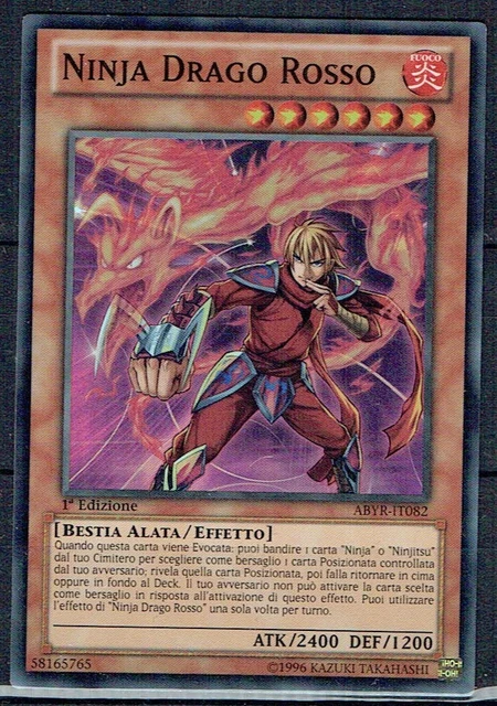 CARTA YU-GI-HO ABYR Ninja Drago Rosso It082 Super Rara 1°Edizione EUR 4 ...