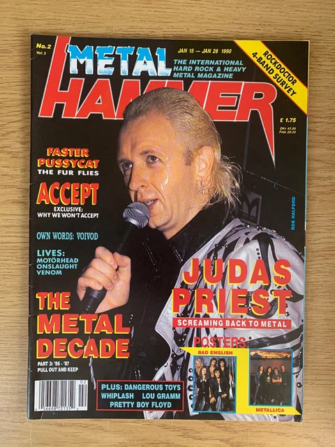 METAL HAMMER MAGAZINE Vol.5 No.2 Judas Priest, Accept, Faster Pussycat ...