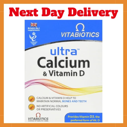2 × VITABIOTICS Ultra Calcium with Vitamin D Tablets, Pack of 30 £5.49 ...