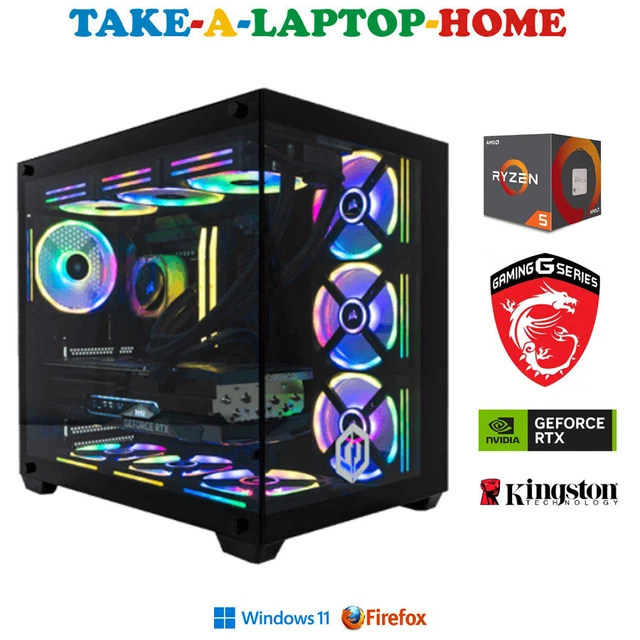 GAMING PC COMPUTER Tower Ryzen 5 4.1GHz RTX 3060 1Tb NVMe MSI Pro ...