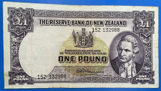 NEW ZEALAND ONE Pound Fleming Banknote. 1 Pound Note. $35.00 - PicClick AU