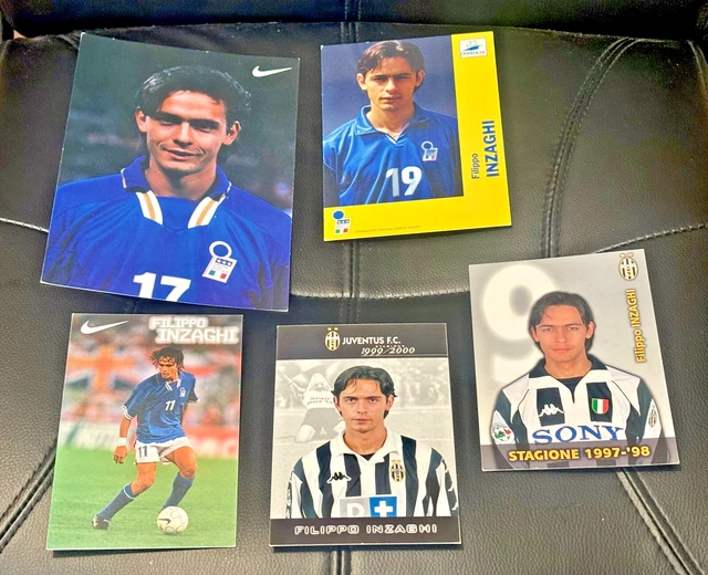 LOTTO 5 CARTOLINE Filippo Inzaghi Nazionale E Juventus EUR 20,00 ...