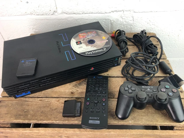 SONY PLAYSTATION 2 Console SCPH-30003 + Controller-DVD Remote + Tekken ...