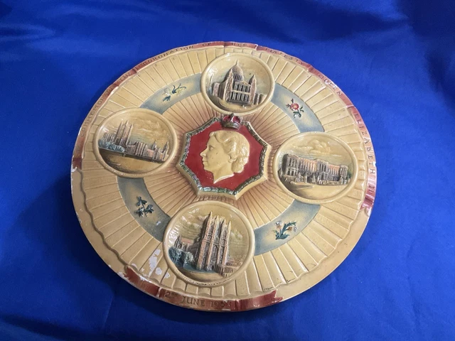 LARGE BOSSON PLATE Commemorating Queen Elizabeth’s Coronation £11.49 ...
