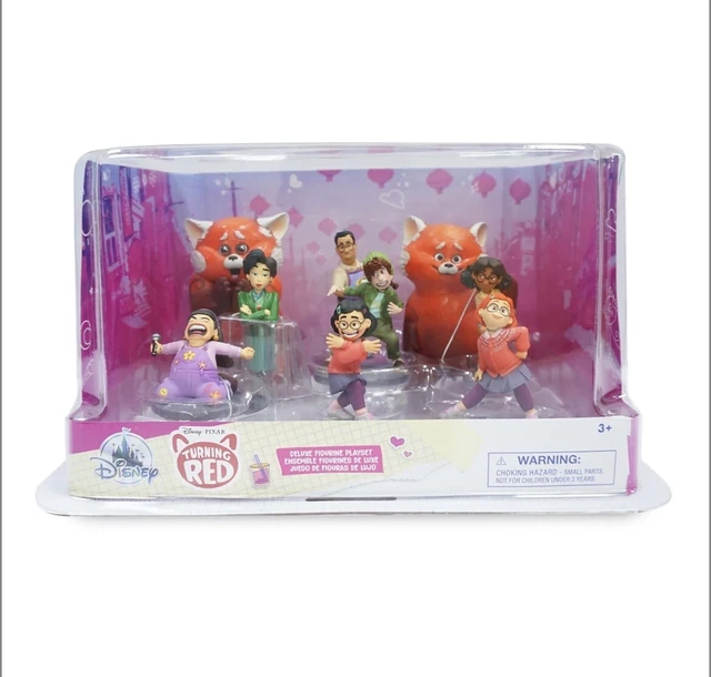 DISNEY PIXAR TURNING Red Deluxe Figurine Play Set 4" 9 Figures Set (NEW ...