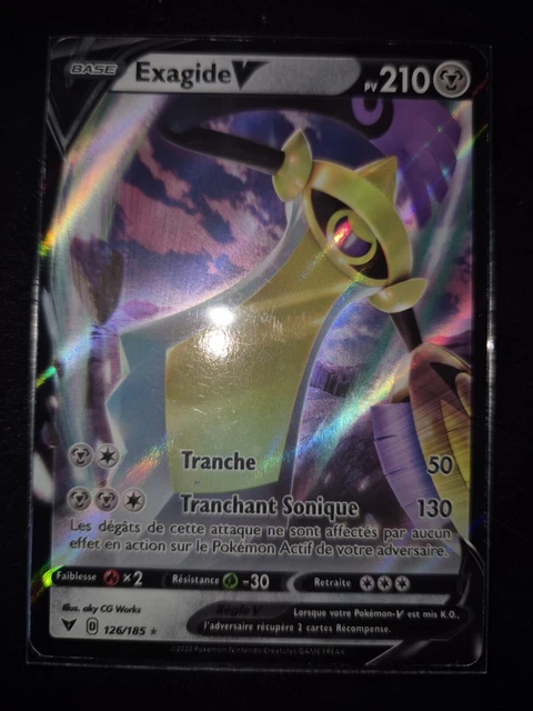 CARTE POKEMON EXAGIDE 126/185 V Ultra Rare Epée et Bouclier 4 EB04 FR ...