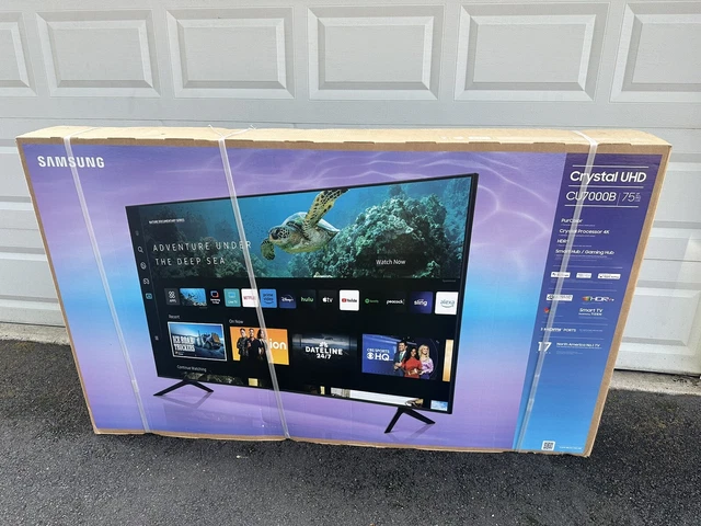 SAMSUNG 75& CLASS CU7000B Crystal UHD 4K Smart Television NEW IN BOX ...