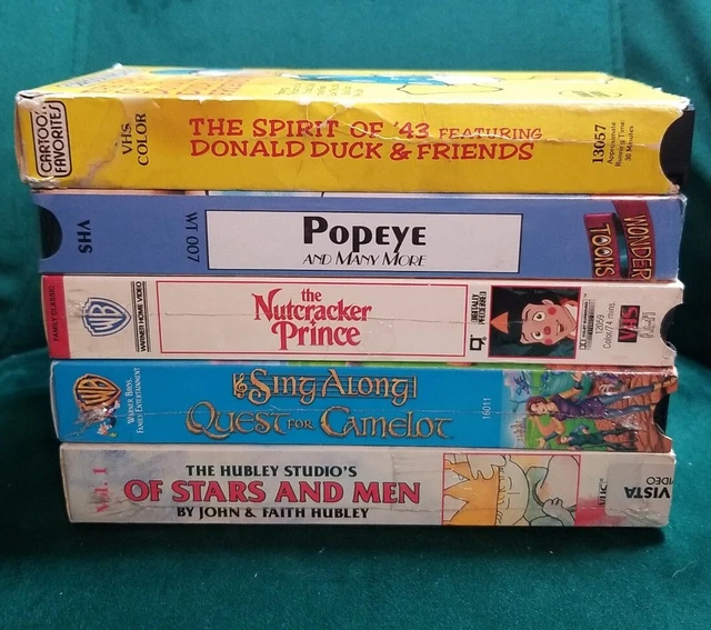 LOT OF 5 VHS Tapes Classic Cartoons Family Entertainment See Photos and ...