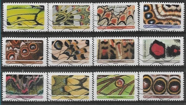 FRANCE OBLITÉRÉ AN 2020 série Effets papillons Y&T N° AA1801/1812 EUR 1 ...
