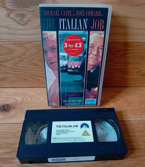 THE ITALIAN JOB VHS Video Cassette Tape Movie Michael Caine Noel Coward ...