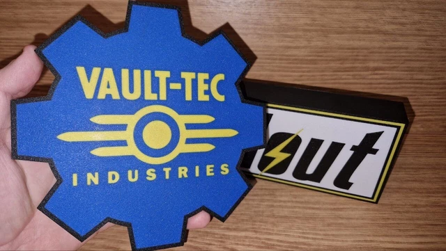 FALLOUT VAULT TEC COG 3D printed sign fallout 76 gaming pc xbox tv ...
