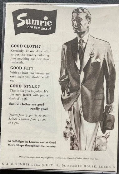 ORIGINAL VINTAGE SMALL Magazine Fashion Advert 1956 Sumrie Leisure ...