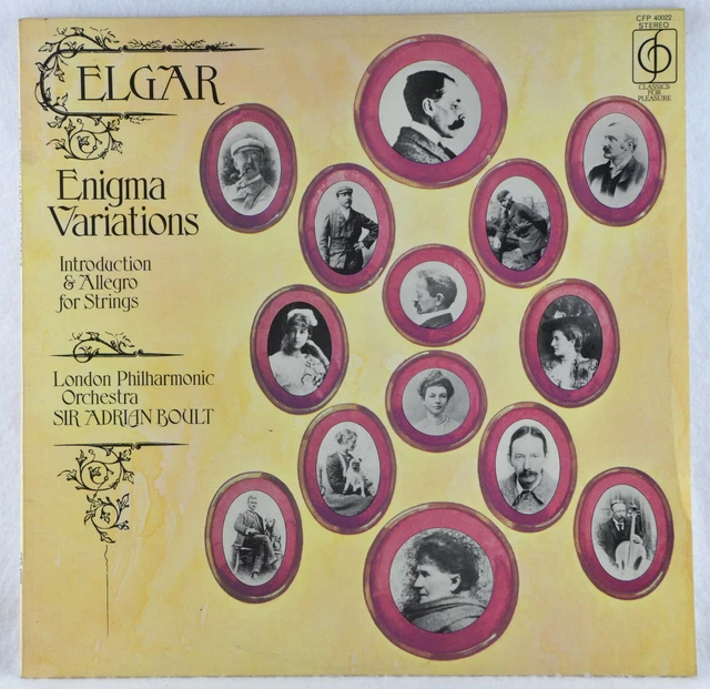 ELGAR / SIR ADRIAN BOULT - Enigma Variations / Introduction & Allegro - LP - UK EUR 3,99 ...