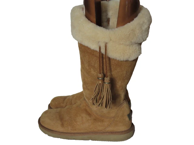 STIVALI ALTI UGG® Australia Plumdale Pelle Scamosciata Castagno Uk 6,5 ...