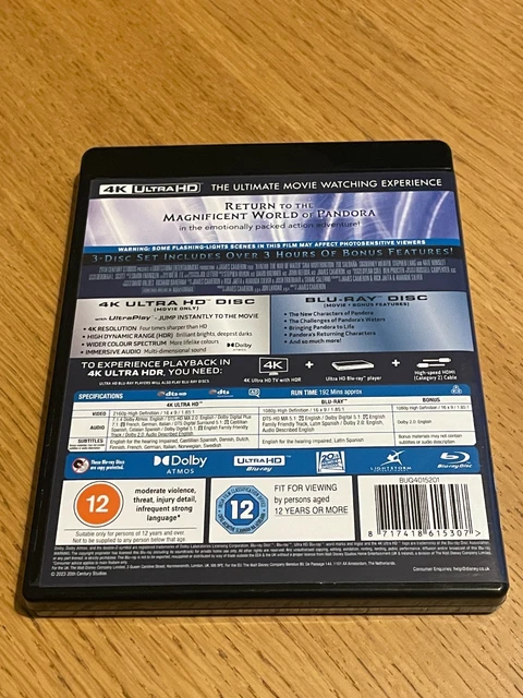 AVATAR THE WAY of Water (4K UHD Blu-ray, 2023, 3-Disc) £13.99 - PicClick UK