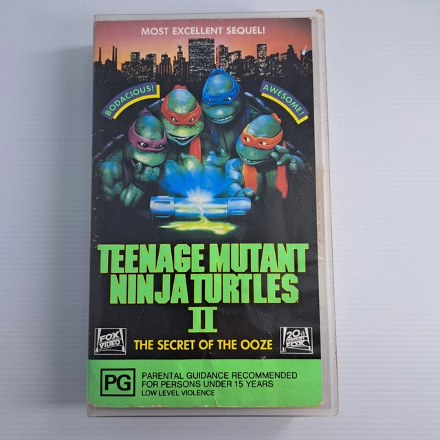 TEENAGE MUTANT NINJA Turtles 2, The Secret Of The Ooze. VHS Rare Old ...