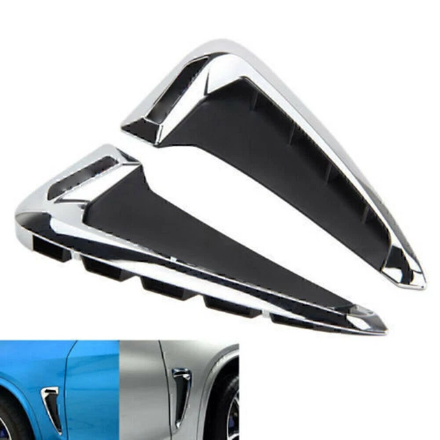 SIDE MARKER FENDER Air wing Vent Trim M Cover Chrome For BMW F15-X5 X5 ...