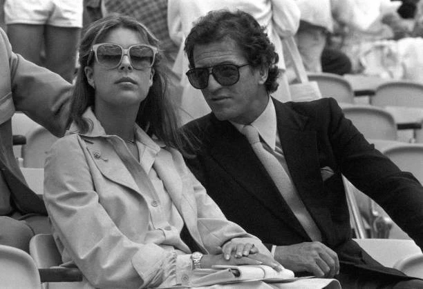 CAROLINE OF MONACO and Philippe Junot during the final of the 1970s Old ...