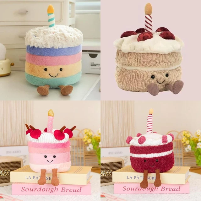 CARTOON STBERRY CHERRY Rainbow Cake Plush Toy For Kids Soft Gift For ...