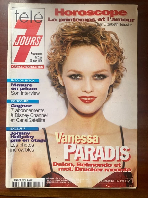 TÉLÉ 7 JOURS 21/03/1998: Vanessa Paradis/ Johnny Hallyday/ P. Kaas/ Janet Gunn EUR 6,00 ...