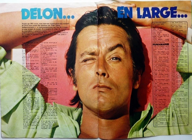 ALAIN DELON => COUPURE DE PRESSE 2 pages 1972 // FRENCH CLIPPING EUR 4,00 - PicClick FR