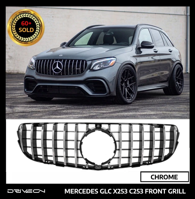 MERCEDES GLC X253 C253 Panamericana Gt Style Front Grille Chrome For 15 ...