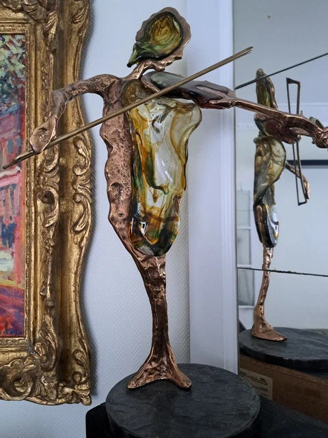 YVES LOHE GRANDE Sculpture Statue Bronze Et Pate De Verre EUR 2.200,00 ...