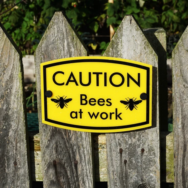 BEEKEEPING WARNING SIGN Gift for Beekeeper Hive Protection Supply ...