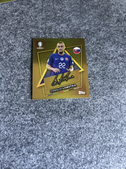 TOPPS UEFA EM 2024 Sticker SVK SP Stanislav Lobotka GOLD Autogramm ...