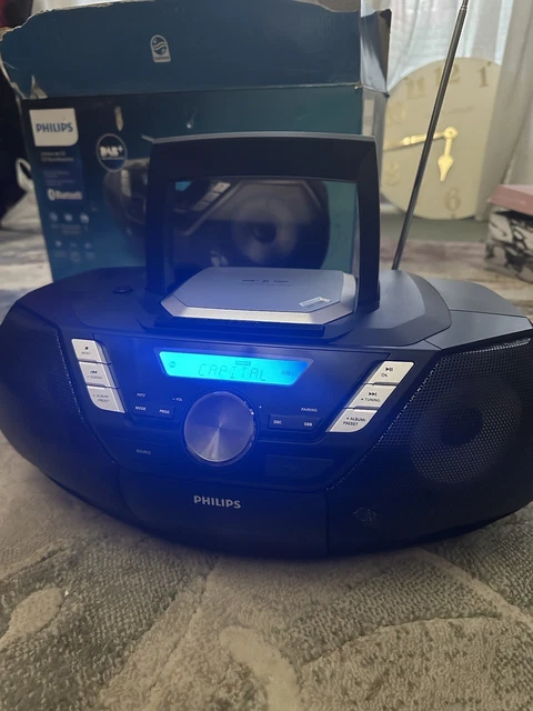 PHILIPS AZB798 BOOMBOX Bluetooth CD Mp3-CD, USB, Cassette, DAB, Ariel ...