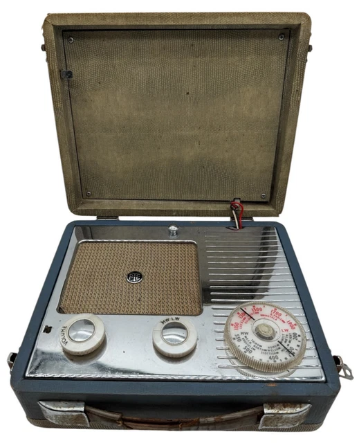 VINTAGE VALVE RADIO PYE Suitcase Portable Spares or Repair £35.00 ...