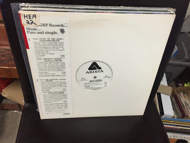 HEAVY HITTERS RETAIL Sampler 12" vinile LP ARISTA Promo Angela Bofill ...