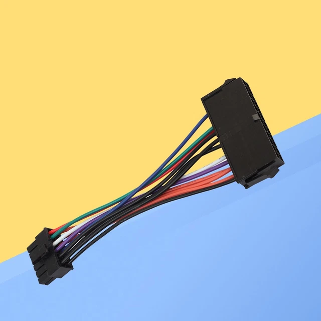 100 PCS ATX Power Supply Cable 24 Pin Female To 12 Pin Male Cord For £5 ...
