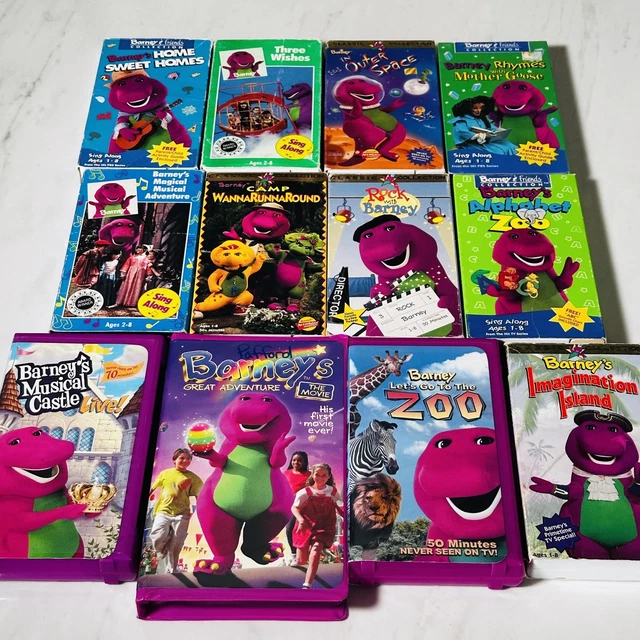 BARNEY & FRIENDS VHS Lot of 12 - Zoo - Castle - Outer Space - Adventure ...
