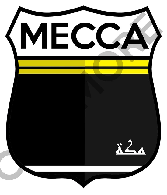 MECCA CAR STICKER SAUDI ARABIA MUSLIM ISLAM KAABA MAKKAH Mosque PRAY ...
